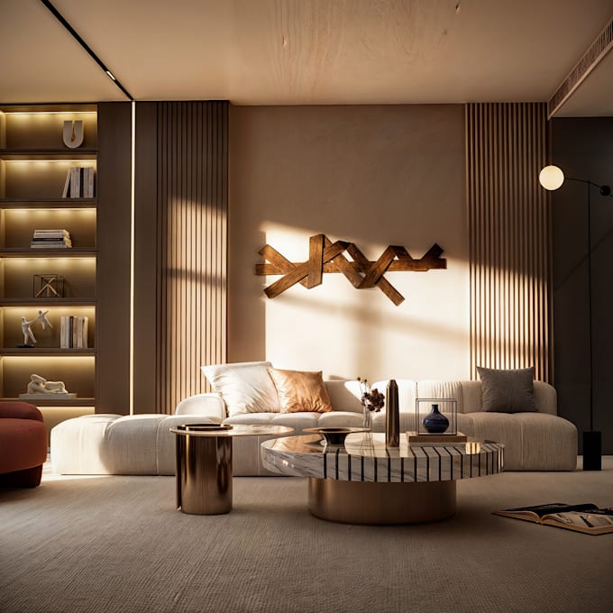 3 realistic 3d interior renders for your project by Pameladesign25 | Fiverr