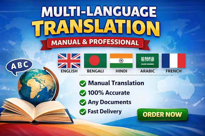 Professional multi language translation by Rk_remon | Fiverr