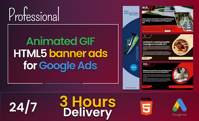 Html5 animated banner ads, gif ads and web banners in 3 hours by ...