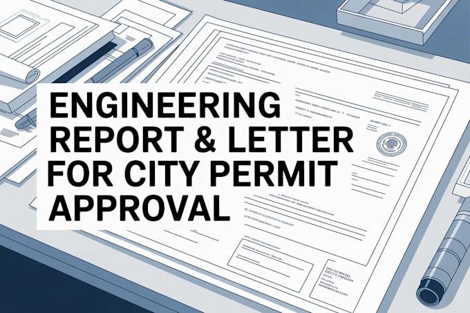 Write engineering report and engineering letter for city permit ...