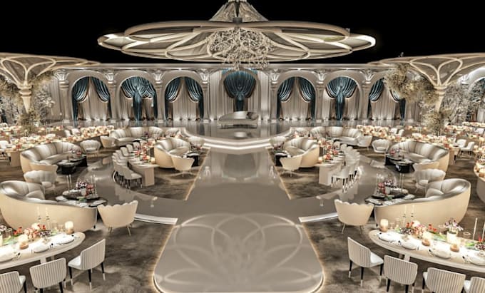3d stage design, wedding hall, carnival, 3d banquet and corporate event ...