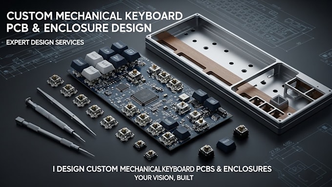 Design mechanical keyboard pcbs and their enclosures by Baggymw | Fiverr