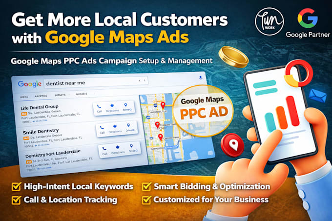 Mise en place et optimisation de campagnes google maps ads ppc adwords ...