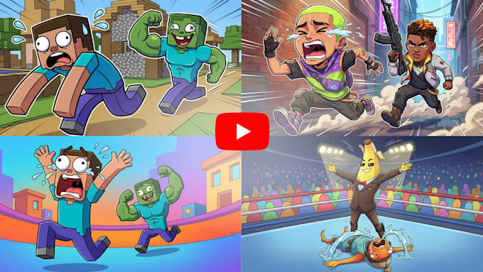 Design eye catching cartoon thumbnail for youtube by Veen1997 | Fiverr