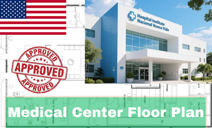 Design medical center floor plan clinic layout healthcare blueprint ...