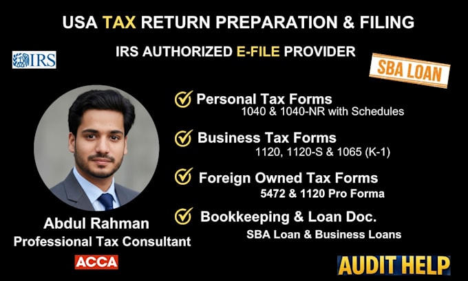 Prepare and efile usa tax returns for individuals and business by ...