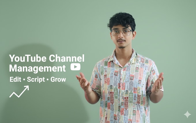 Manage and grow your youtube channel professionally by Sohoms | Fiverr