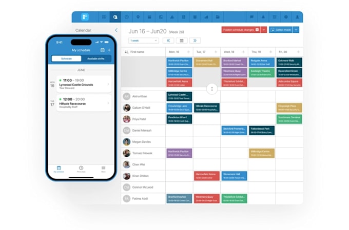 Develop shift management app, employee scheduling app, shift planner by ...