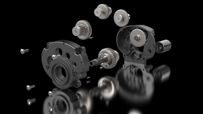 Create a cad model and a professional cad assemblies and exploded views ...