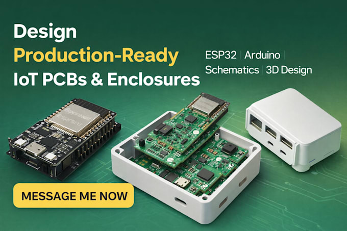 Design production ready iot pcb with esp32, arduino schematics and ...