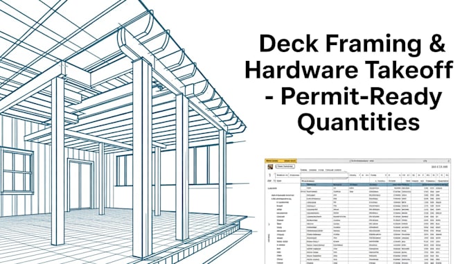 Medición de estructura de deck y material de hardware para permisos y ...