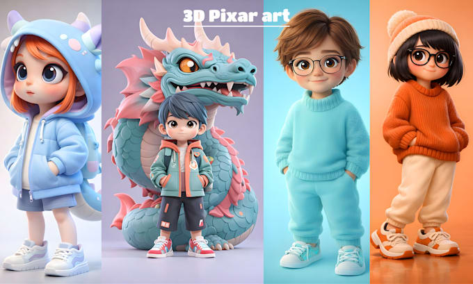 Create 3d pixar style ai characters, portraits and avatars by Leo ...