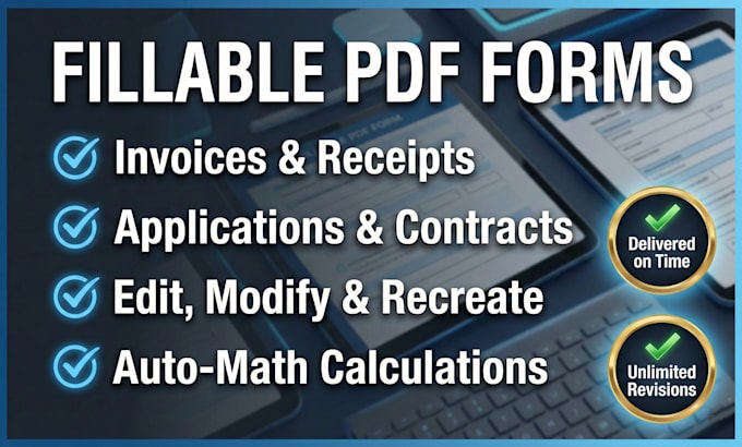 Design editable fillable pdf forms, invoices, receipts, and ...