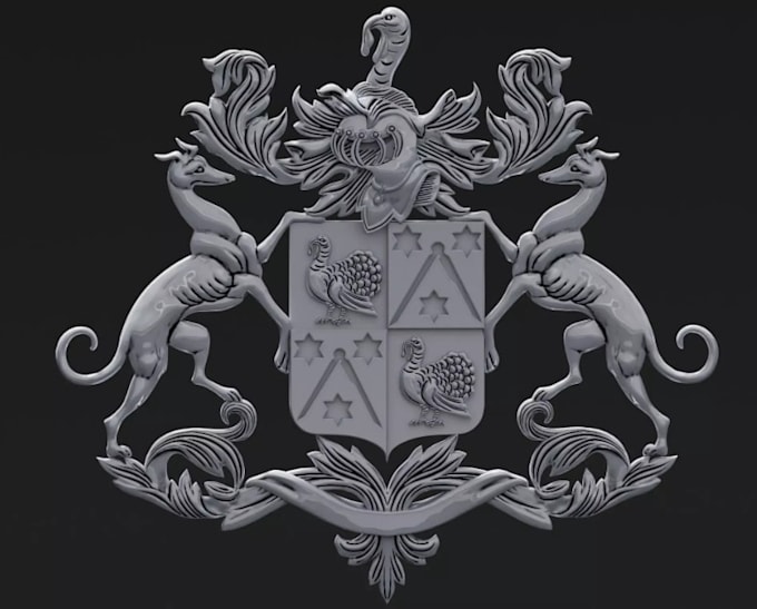 Produce wall sculpture,coat of arm,artcam, stl 3d print,cake topper,3d ...