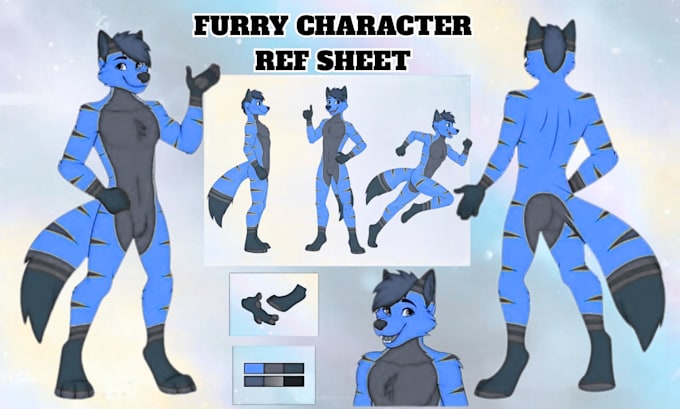 Do custom furry reference sheet, nsfw ref sheet, fursona anthro ...