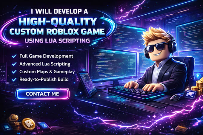Build full roblox game developer, full roblox game creation roblox ...