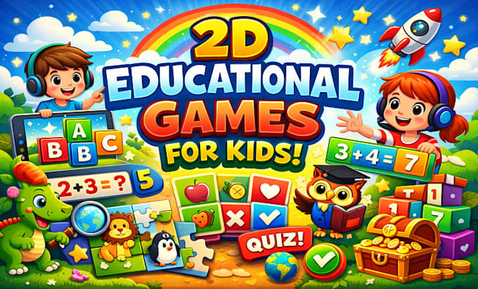 Build 2d educational learning game, puzzle games for kids, educational ...