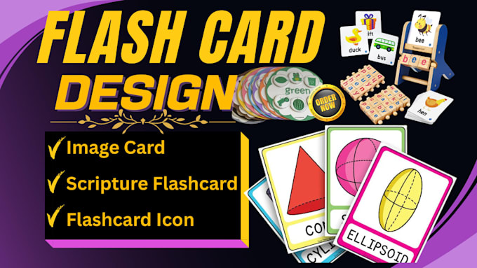 Design educational language learning flashcard and card game for kids ...