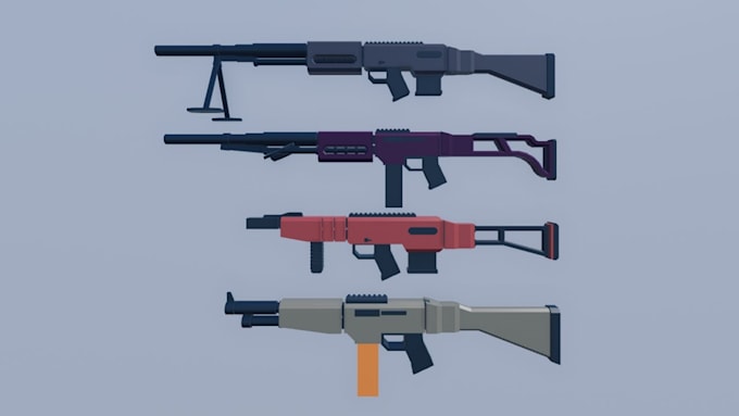 Do 3d roblox weapon roblox gun model, vehicles, 3d game asset, combat ...