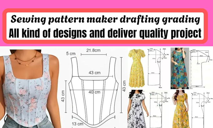 Design sewing pattern converting grading clothing garment tracksuit ...