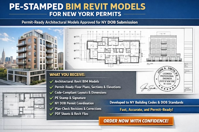 Deliver pe stamped bim revit architectural models in new york by ...