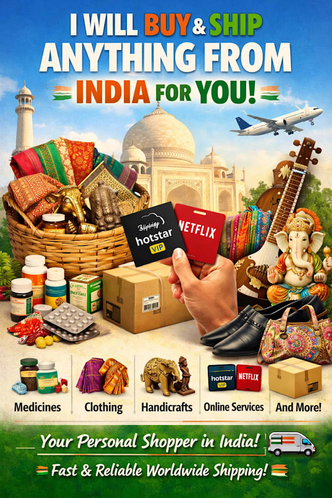 Purchase or buy items from india for you and ship them by Discover ...