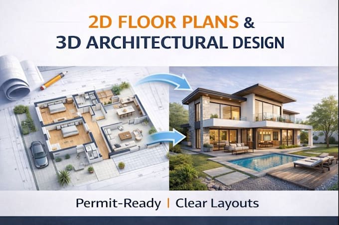 Create accurate 2d floor plans and realistic 3d architectural design by ...