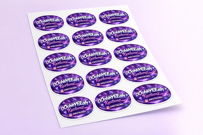 Custom create waterproof vinyl stickers by Mstronic | Fiverr