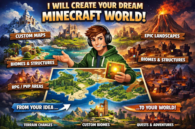 Create a custom minecraft world or map based on your ideas by Soskawork ...