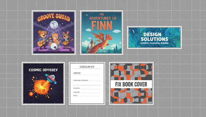 Design fix book cover cartoon album cover curriculum vitae banner cover ...