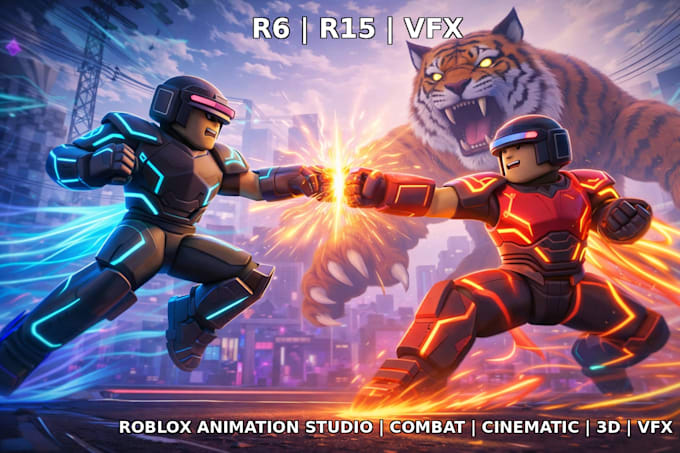 Animate roblox characters, combat, vfx, and 3d animations in roblox ...