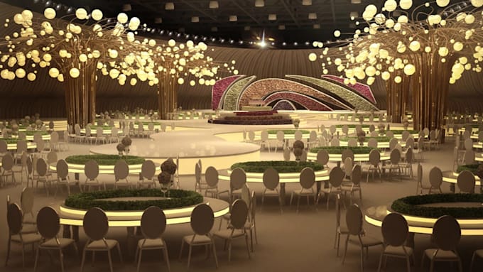 Create cgi 3d event kiosk, 3d event décor with 3d rendering by ...