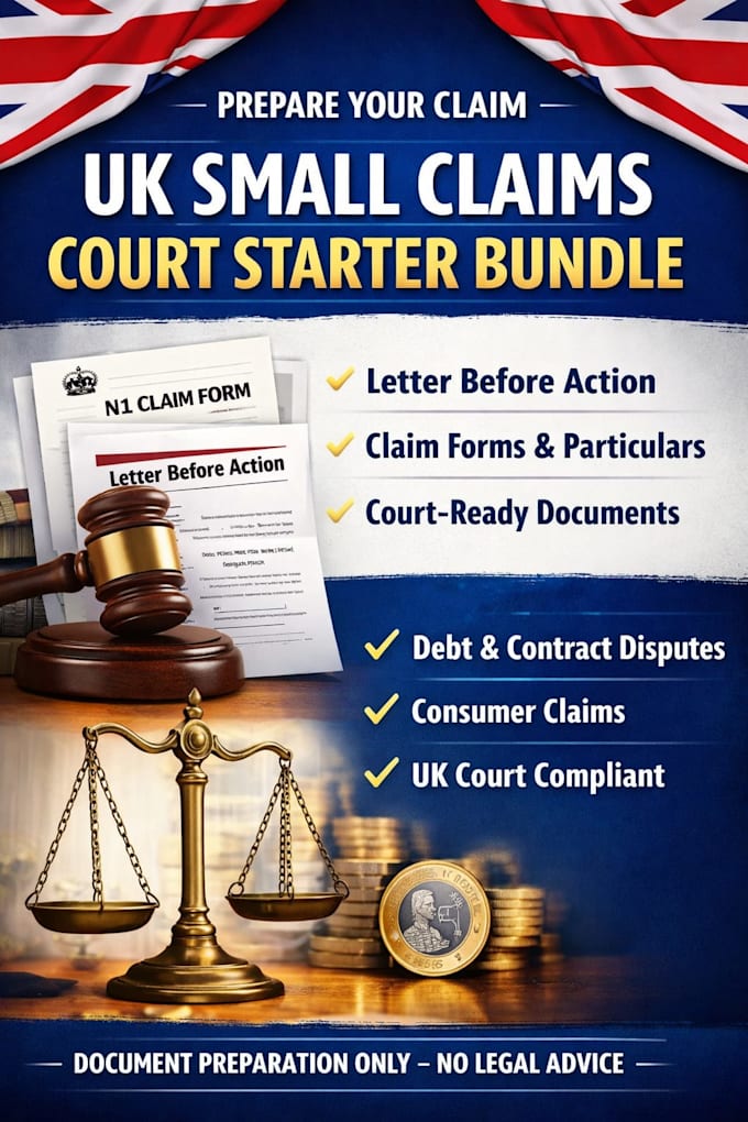 Prepare a uk small claims court starter bundle by Smith_kendras | Fiverr
