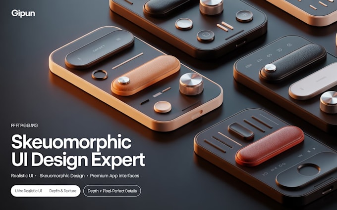 Design skeuomorphism ui skeuomorphic ui realistic ui design app ui ...