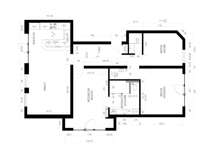Draw accurate autocad 2d floor plan and house plan fast by Samken_arch ...