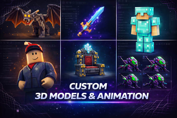 Create gta rp server setup, blockbench modeling, minecraft roblox ...