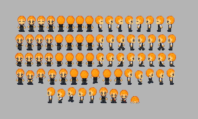 Design pixel animation, sprite sheet, game art, pixel art character ...