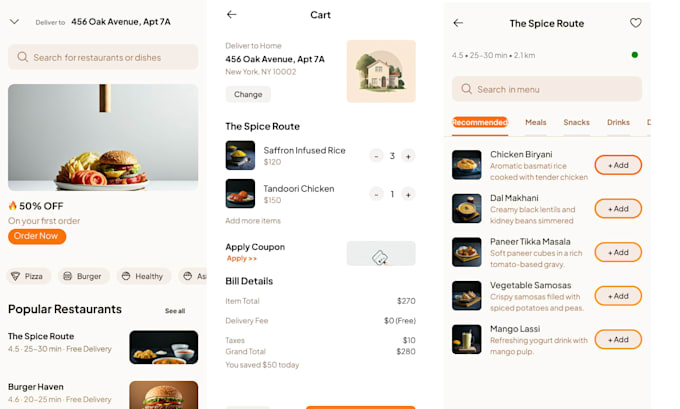 Design modern mobile app ui ux in figma with clickable prototype by ...