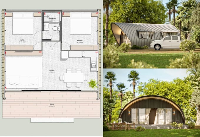 Do tiny homes, container home, granny flats floor plan and elevation ...