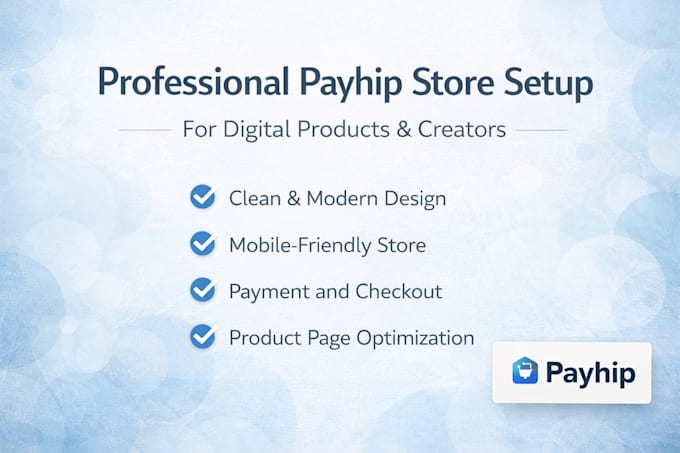 Create a conversion ready payhip website for creators by Marvick_17 ...
