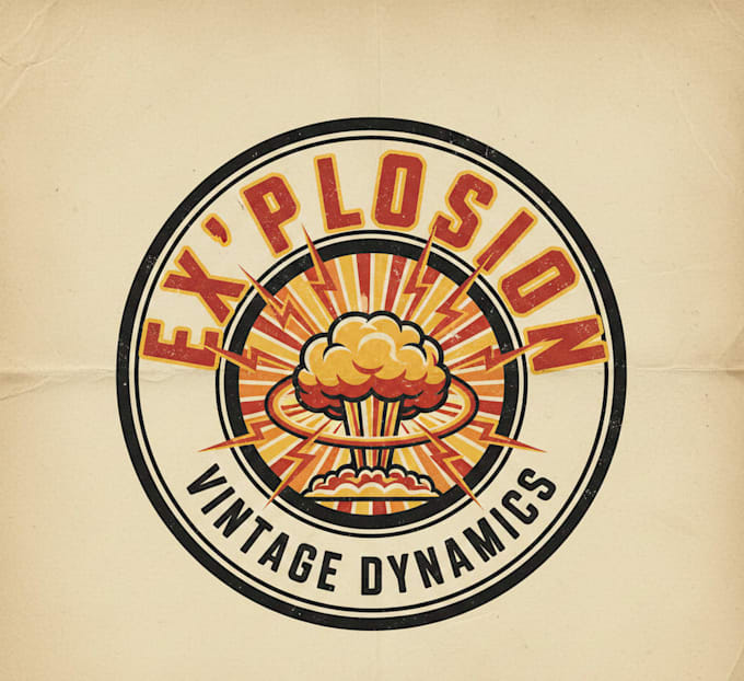 Design a vintage explosion logo with a bold retro impact by Erica ...
