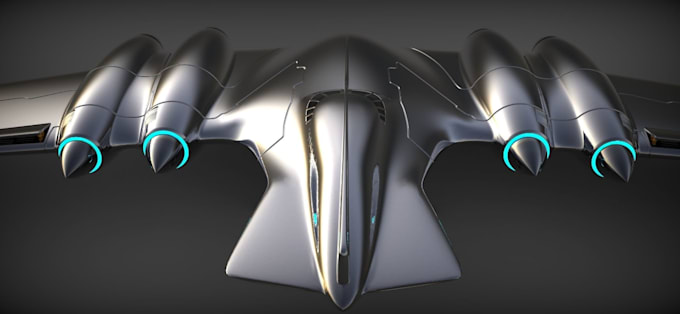 Create 3d spaceship, aircraft, starship model, vehicle, for game and ...