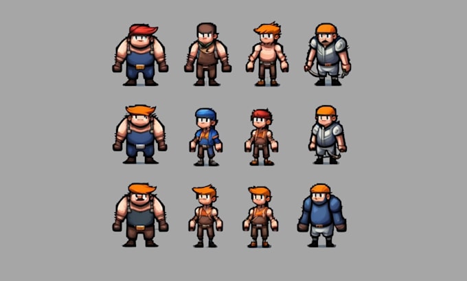 Design pixel animation, sprite sheet, game art, pixel art character ...