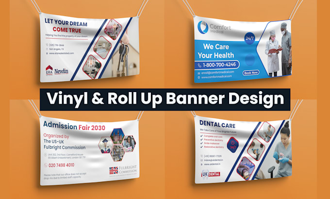 Design professional vinyl banner, roll up banner, custom banner and ...