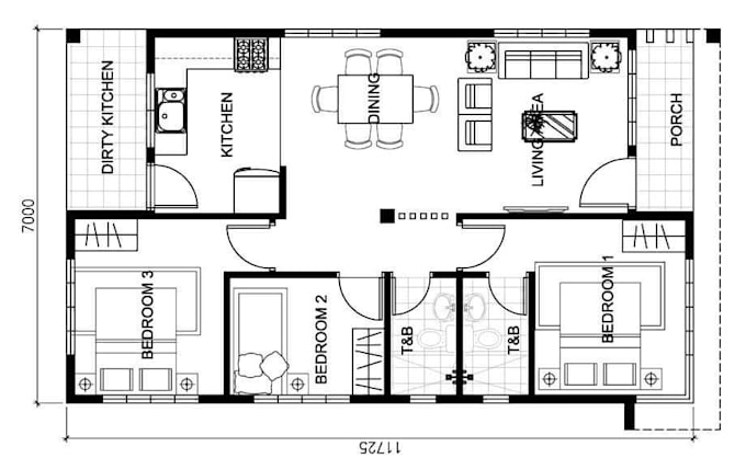 Draw 2d floor plan and architectural drawings, in autocad fast and ...