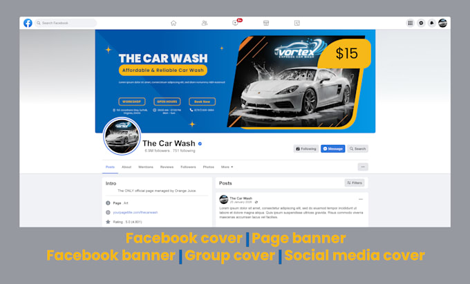 Design facebook cover page banner group cover social cover by ...