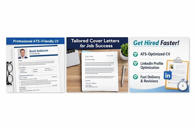 Write a professional ats friendly cv resume and cover letter by ...