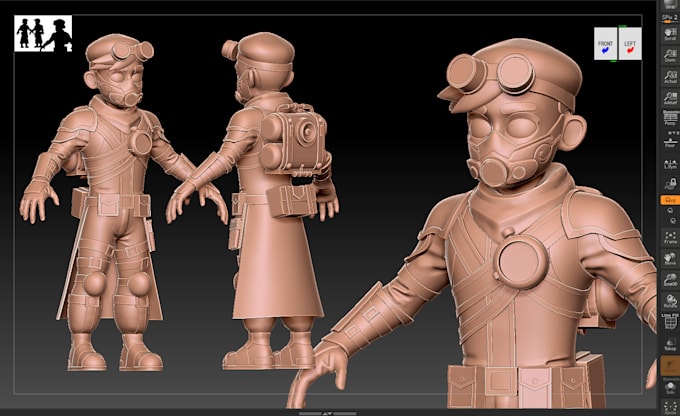 Sculpt 3d character model for games, animation and stl 3d printing by ...