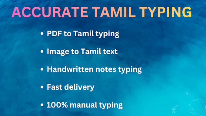 Accurate tamil typing from pdf images and handwritten notes by ...
