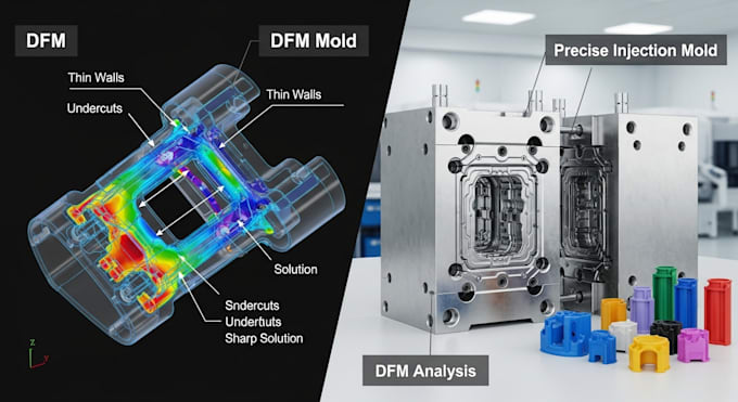 Do dfm, dfm mold, precise injection mold and dfm analysis by Eng_colla ...